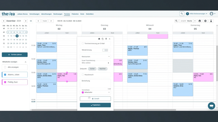 Update 12.12.2024 - Ressourcenverwaltung, Eingabe Hausbesuch und ...
